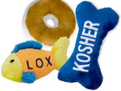 Jewish Pet Toys including Meshugeneh Monkey and Zaftig Hippo